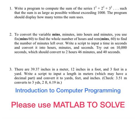 Solved 1 Write A Program To Compute The Sum Of The Series
