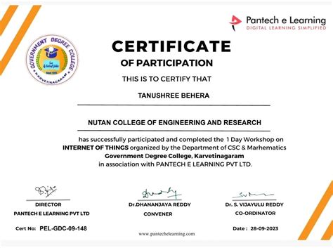 Tanushree Behera On Linkedin Iot Certification