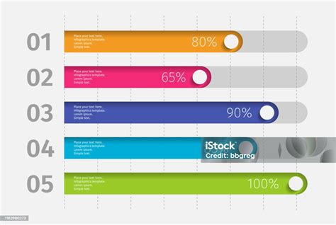 현대 다채로운 3d 차트 그래프 다이어그램 프리젠 테이션 및 차트에 대한 템플릿 인포그래픽 요소입니다 벡터 일러스트레이션 5가지 개체에 대한 스톡 벡터 아트 및 기타 이미지