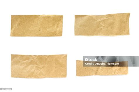 찢어진 용지를 흰색 배경에 격리설정합니다 흰색 배경에 재활용 종이 공예 스틱 갈색 종이 찢어진 또는 흰색 배경에 고립 된 종이 조각 0명에 대한 스톡 사진 및 기타 이미지