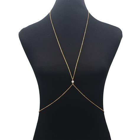2020 Simple Newest Sexy Bikini Beach Crossover Harness Necklace Waist Belt Belly Body Chain