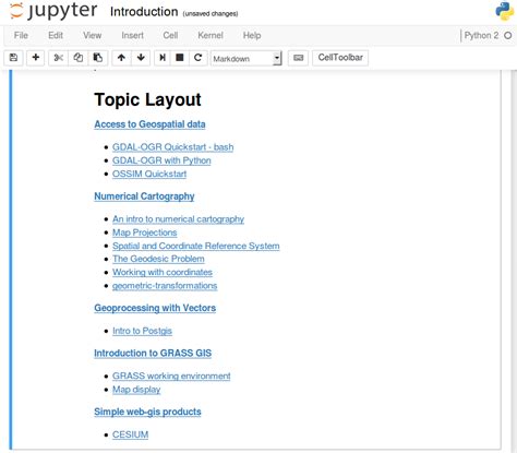 Jupyter Notebook Quickstart — Osgeo Live 105 Documentation