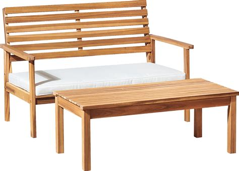 Heatherrglen Brown Polyester Fabric Outdoor Bench Rooms To Go