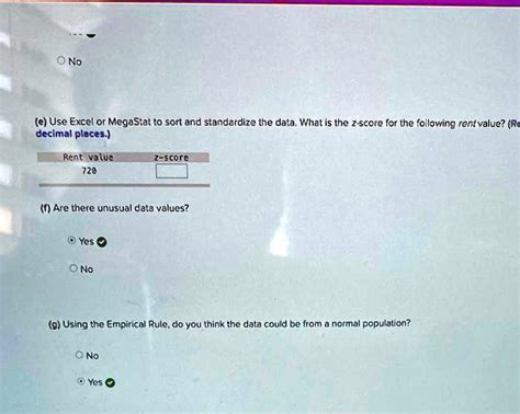 E Use Excel Or Megastat To Sort And Standardize The Data What Is The