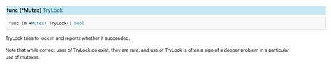 Java New Features In Go1 18 Three Visits To The Cottage TryLock