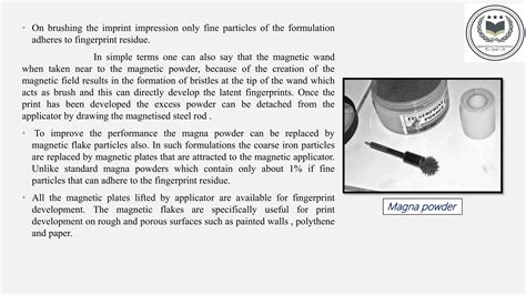 Part Ii Development Of Latent Fingerprints Using Powders Methodpptx