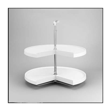 24 Pie Cut Lazy Susan White Two Shelf Set 6942 24 11 52 Rev A Shelf