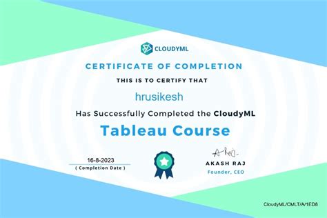 Hrusikesh Sahu On Linkedin Hello Connections I Have Successfully Completed The Course Tableau
