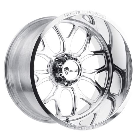 Hostile Forged Hf04 Punisher 24x14 76mm Polished Tfs Wheels