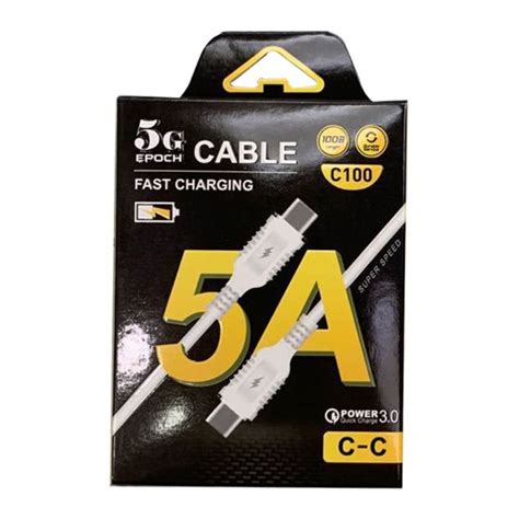Câble De Charge C100 Type C Vers Type C Blanc