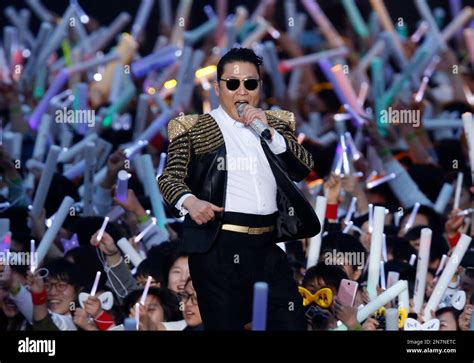 South Korean Rapper Psy Performs At His Concert Happening In Seoul South Korea Saturday