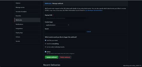 Github配置webhookgithub 添加webhook Csdn博客