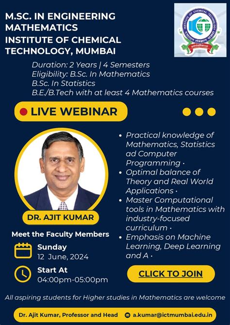 🚀 Join Us For A Live Webinar On The Msc Ict Mathematics Department 🚀 Join Us For A Live Webinar On The Msc Ict Mathematics Department