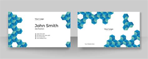 현대 파란색 3d 칸막이 큐브 명함 디자인 템플릿 기업 개념과 추상적 배경을 가진 창조적 인 우아하고 깨끗한 명함 템플릿 벡터 일러스트레이션 0명에 대한 스톡 벡터 아트 및