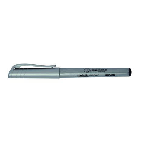 Plumon Metalico Plateado 2mm Libreria Moderna