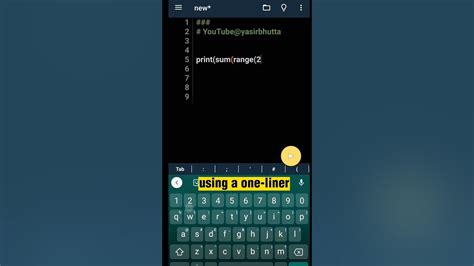 Python Range Example Find The Sum Of All Even Numbers Between 1 And 100 Using A One Liner Youtube