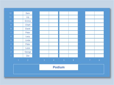 EXCEL Of Seat Table Xlsx WPS Free Templates