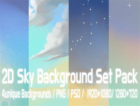 2d Sky Background Set Pack 2d 주변환경 Unity Asset Store