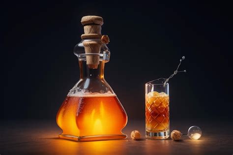 Premium AI Image Scientific Research Laboratory Chemical Research Experiment Utensils Flask