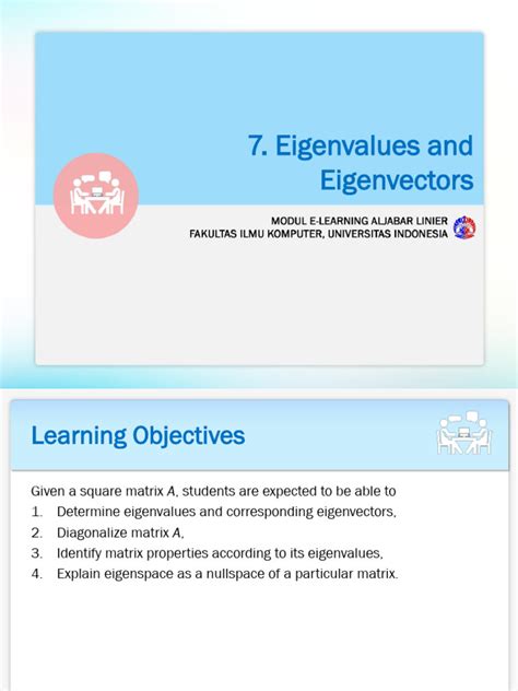 Modul 7 Eigenvalues And Eigenvectors Pdf Eigenvalues And Eigenvectors Matrix Mathematics