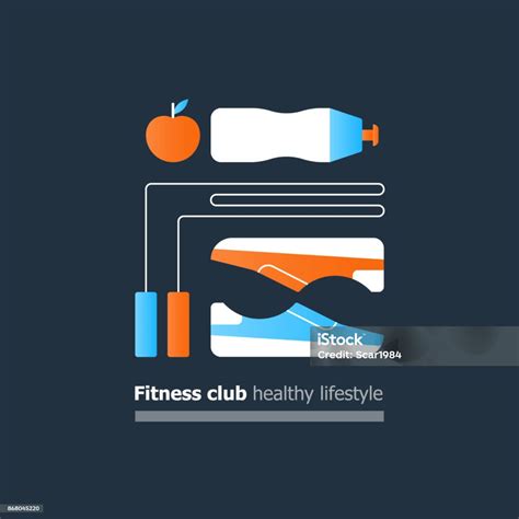 스포츠 활동 개념 피트 니스 물건 세트 무술 훈련 건강 한 라이프 스타일 건강한 생활방식에 대한 스톡 벡터 아트 및 기타 이미지 건강한 생활방식 스포츠 포스터