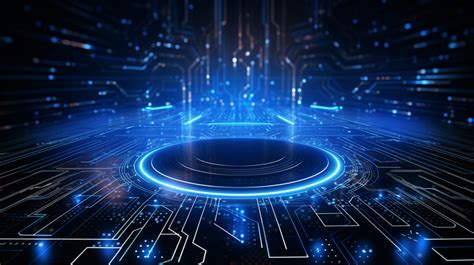 Blue Technological Chip Circuit Texture Background Sense Of Technology Science Fiction