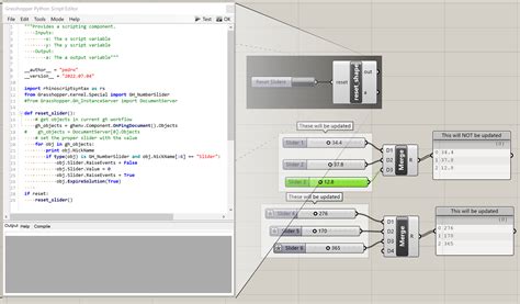 Problem Of Propagating Data After Resetting Sliders With GHPython