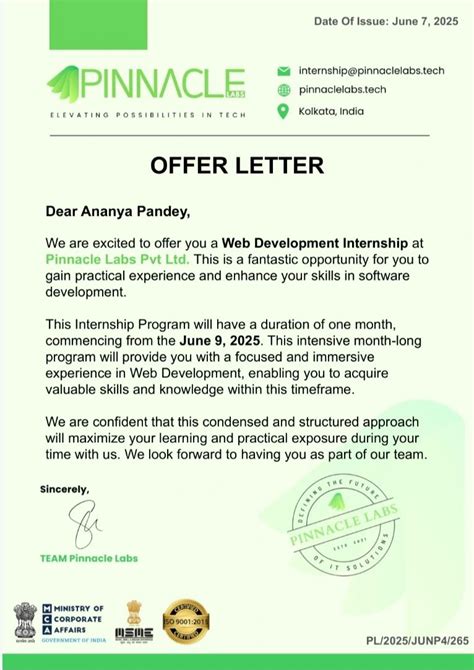 Pinnaclelabs Internship2025 Ananya Pandey