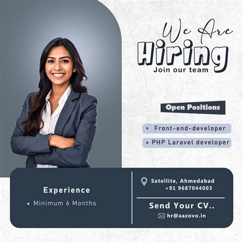 Hiring Techjobs Frontenddeveloper Laraveldeveloper Ahmedabadjobs
