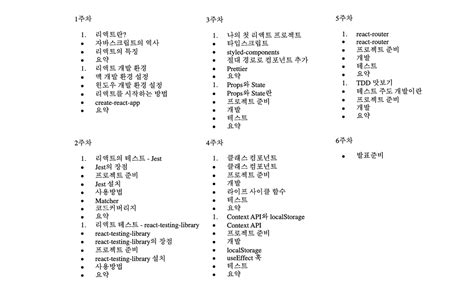 리액트 심화반 스터디 1주차 회의 일정 By 22 23한국공학대학교김준형l Gdsc Tuk Medium