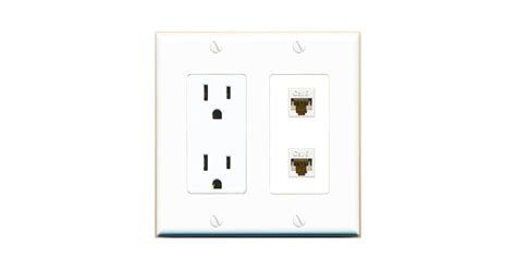Hdmi Coax Wall Plate Riteav 2 Port Cat6 Ethernet 1 Coax Cable Tv Wall