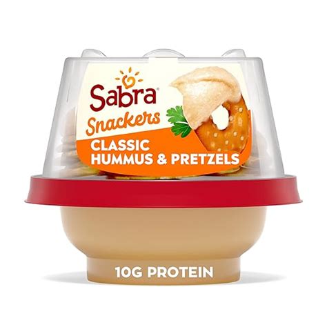 Sabra Snackers Classic Hummus With Pretzels Individual Hummus Cup For On The Go