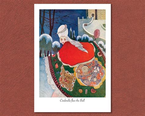 Cinderella Print Cinderella Flees The Ball Simply Gorgeous Picture Issued 1916 Artist