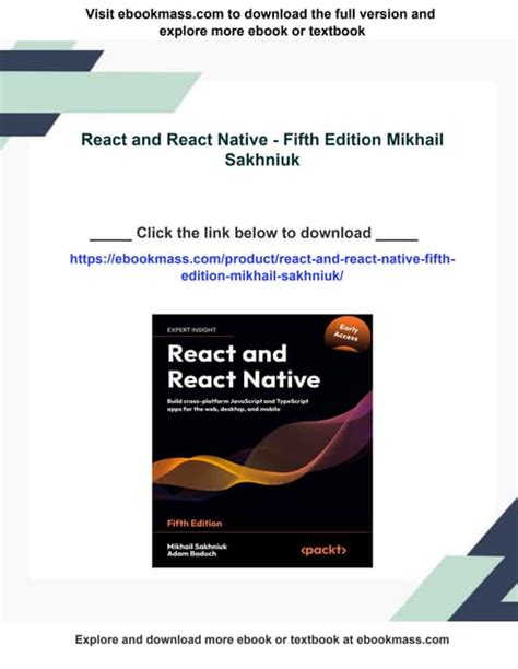 React And React Native Fifth Edition Mikhail Sakhniuk Pdf
