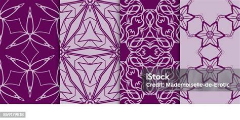 예술 다른 기하학적 도형의 기하학적 완벽 한 패턴의 집합입니다 벡터 일러스트 레이 션 보라색 색상 0명에 대한 스톡 벡터 아트 및 기타 이미지 Istock