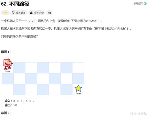 leetcode日记 不同路径 CSDN博客