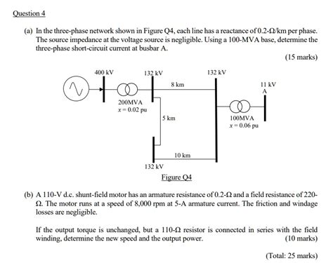 Solved Texts Question 4 A In The Three Phase Network Shown In Figure Q4 Each Line Has A