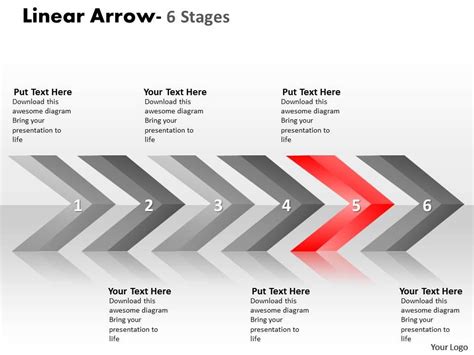 Linear Arrows Stages Presentation PowerPoint Diagrams PPT Sample Presentations PPT