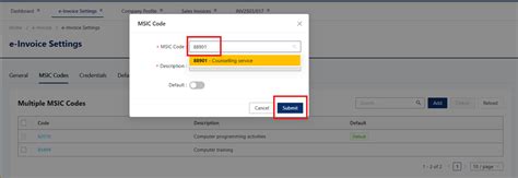 Setting Up Multiple Msic Codes For E Invoice Submission Qne Optimum Sdn Bhd