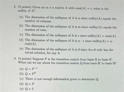 solved 3 3 points given an m×n matrix a with rank a r