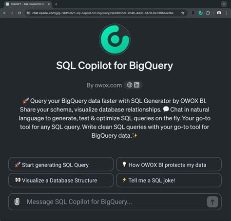 Owox Bi Sql Copilot For Bigquery Ai Driven Sql Query Generation