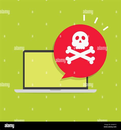 Alert Notification On Laptop Computer Vector Stock Vector Image Art Alamy