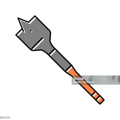 드릴링 색상 아이콘 벡터 일러스트레이션용 스페이드 비트 갈고리 발톱에 대한 스톡 벡터 아트 및 기타 이미지 갈고리 발톱 개인 장식품 계기판 측정기 Istock