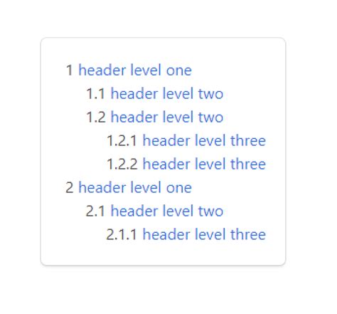Html Table Of Contents Example