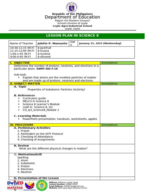 Properties Of Subatomic Particles Activity Pdf Atoms Matter