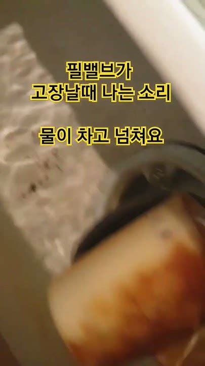 양변기 필밸브 고장날때 나는 소리물통에서 물이 넘쳐요 Youtube