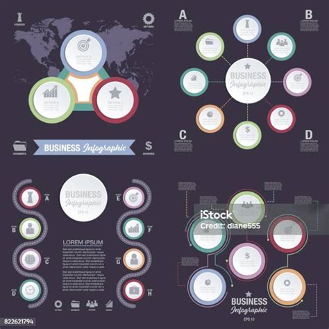 3d 원형 및 Iocns와 비즈니스 Infographic 서식 파일 그래프에 대한 스톡 벡터 아트 및 기타 이미지 그래프
