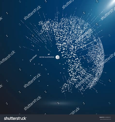 World Map Point Line Composition Representing Stock Vector Royalty