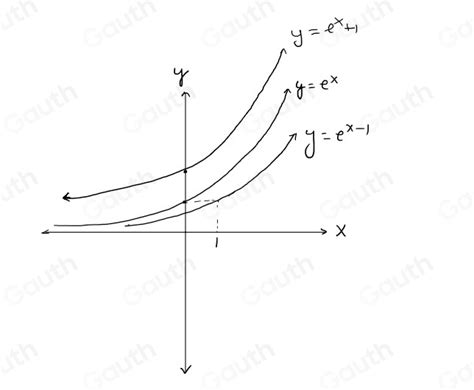 Solved On The Axes Below Sketch The Graphs Of Yex Yex1 Yex
