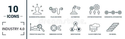 System Integration Icon Monochrome Style Design From Industry 4 0 Icon Collection Ui And Ux